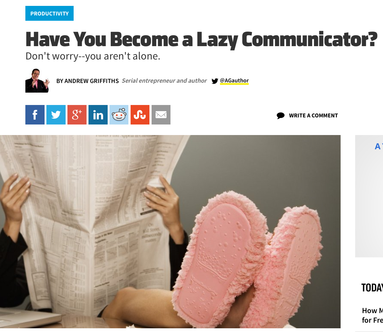 Have you become a lazy communicator? - The Andrew Griffiths Business ...